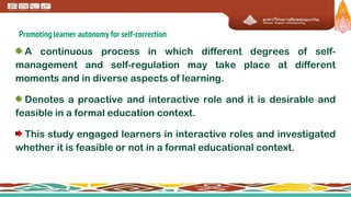 Promoting autonomy for self correction in esp writing through task-induced load glo call ...