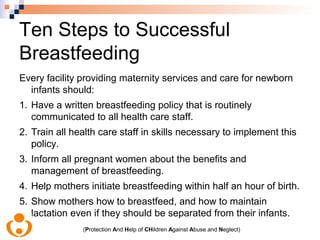Promoting breast feeding as a right of the child | PPT
