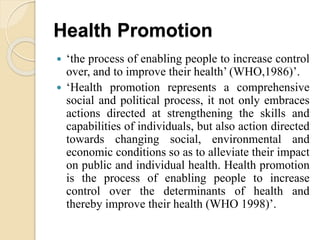 Promoting community health | PPTX | Medical Health