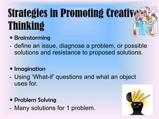 Promoting creative thinking through classroom activities (aless torino ...