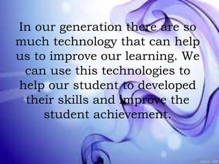 Promoting educational technology to improve student achievement | PPT