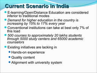 Promoting Education through Open Distance Learniong | PPT