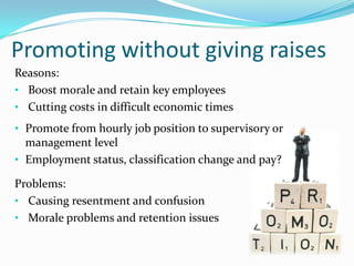 Promoting employees without increasing pay | PPT