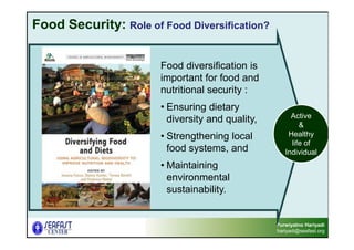 Promoting Food Diversification in Asia Pacific 2012 | PPT