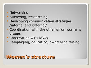 Promoting gender equality in trade unions 1 | PPT