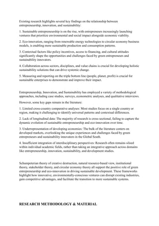 PROMOTING GREEN ENTREPRENEURSHIP AND ECO INNOVATION FOR SUSTAINABLE ...