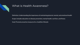 Promoting Health Awareness – Key to a Healthier Society | PDF