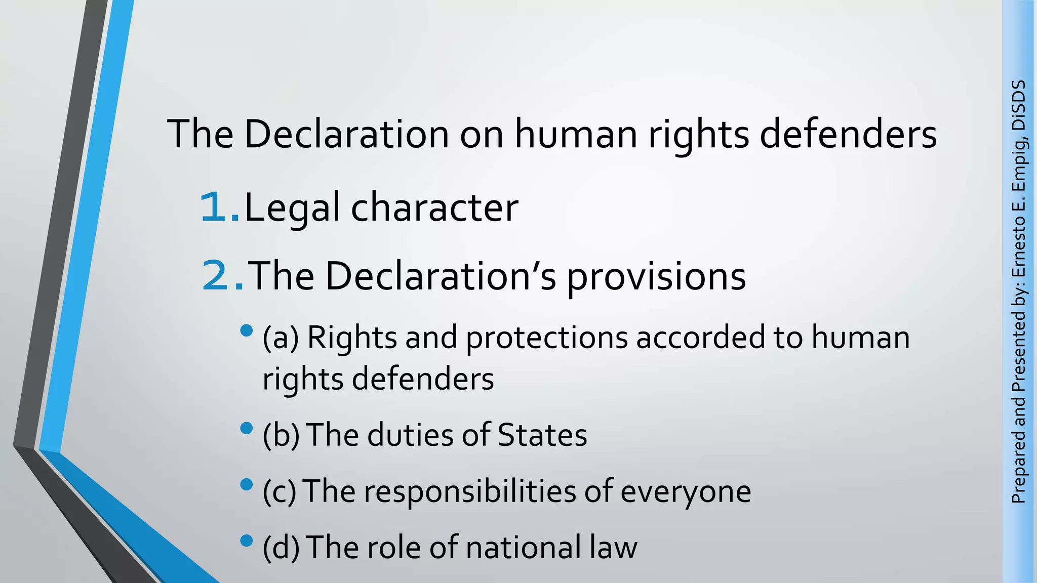 Promoting human rights and responsibilities | PPTX