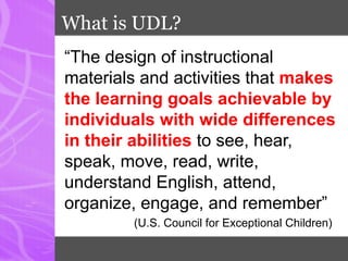 Promoting inclusive classroom adopting udl | PPT