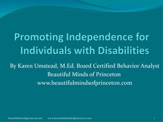 Promoting independence YAI | PPT