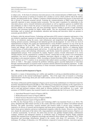 Promoting industrialization through commercialization of | PDF