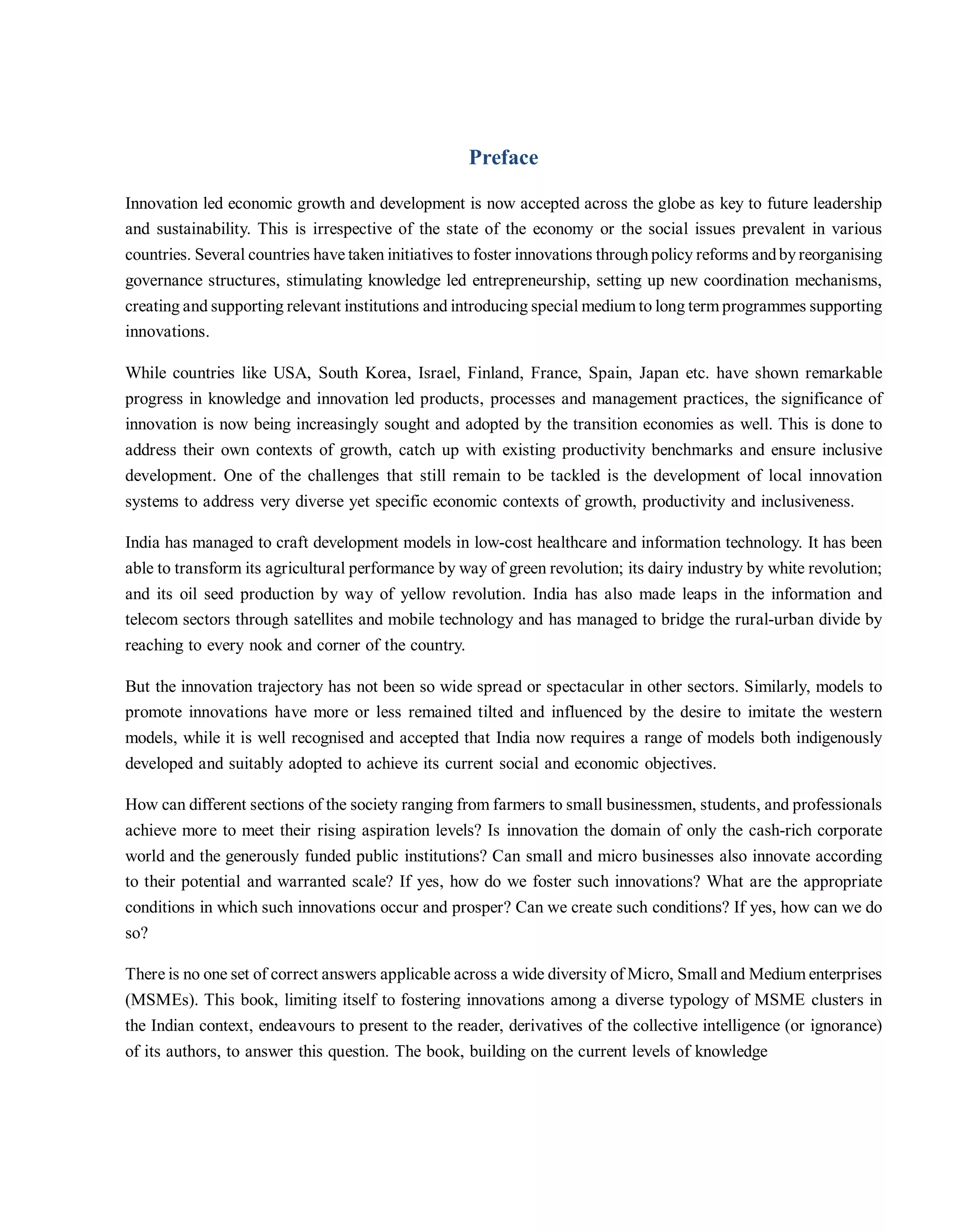 Promoting Innovation in Clusters - Foundation for MSME Clusters (FMC).pdf | Small and Medium ...