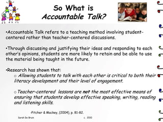 Promoting literacy through conversation | PPT