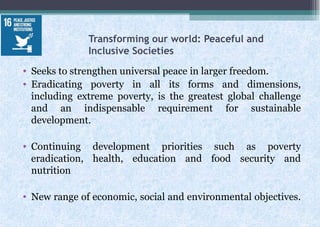 Promoting peaceful and inclusive societies | PPT