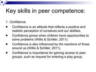 Promoting peer competence in young children | PPT