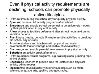 Promoting Physical Activity In School | PPT | Fitness and Exercise ...