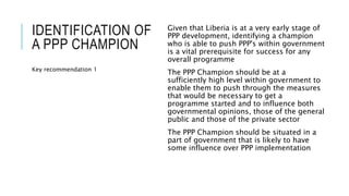 Promoting PPP in Liberia: an action plan | PPTX