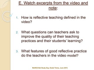 Promoting Professional Development Through Reflective Teaching | PPT