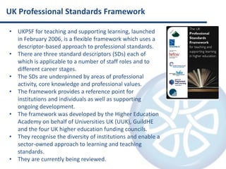 Promoting Professional Standards in Higher Education | PPTX