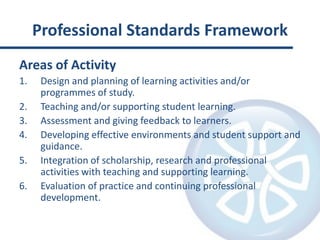 Promoting Professional Standards in Higher Education | PPTX