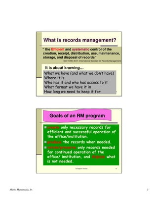 Promoting records management in government | PDF