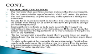 promoting safety in health care. Restraint | PPTX