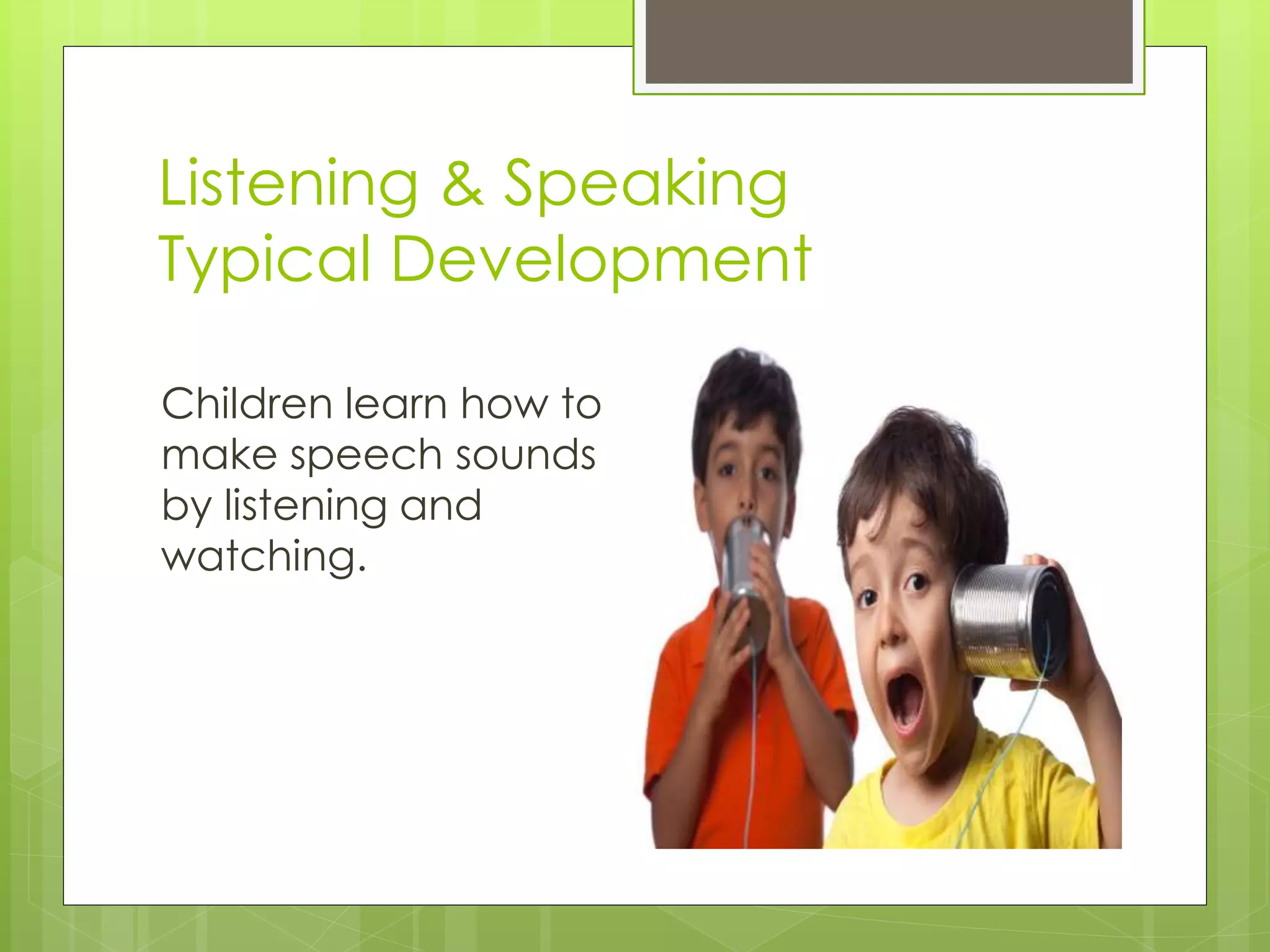 Promoting speech sounds | PPT