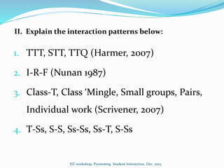 Promoting Student Interaction | PPTX