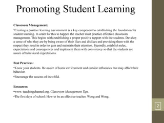 Promoting student learning team a | PPT