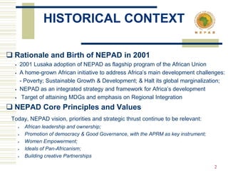 Promoting the African Development Agenda through NEPAD initiatives | PDF