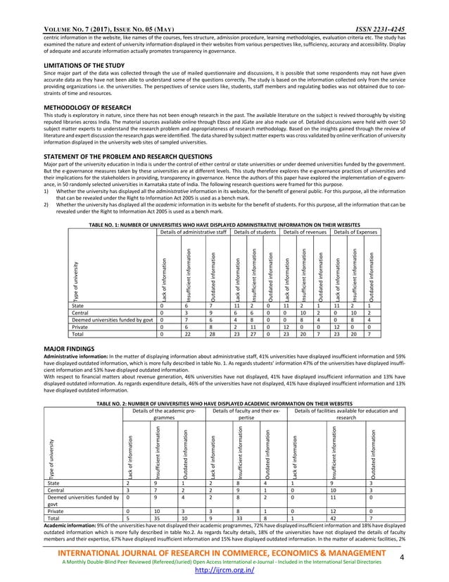 Promoting transparency in university administration through e ...