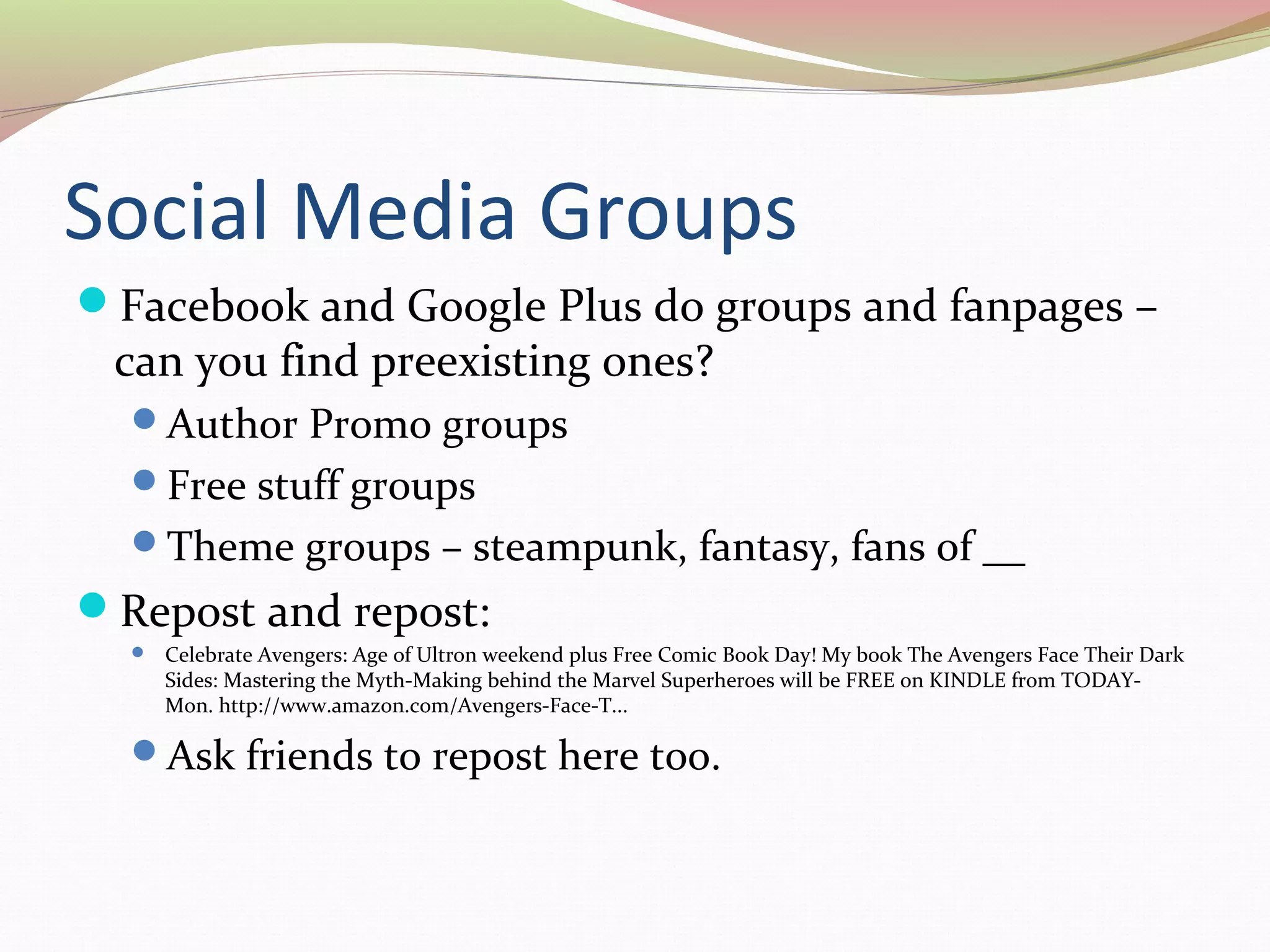 Promoting your book in wacky ways | PPT