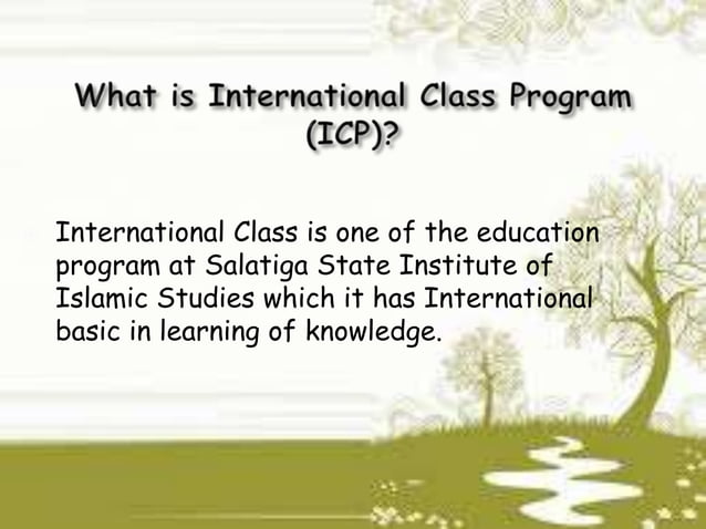 International Class Program of STAIN Salatiga | PPT
