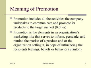 Promotion (Marketing Communication) | PPT