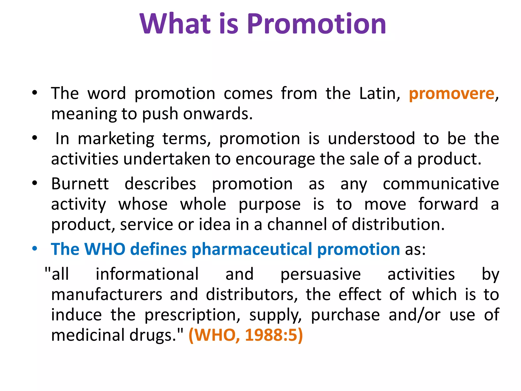 Promotional activities of pharmaceutical industry | PPTX