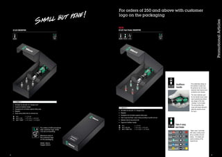 מוצרים שניתן להטמיע עליהם לוגו WERA | PDF