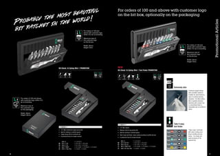 מוצרים שניתן להטמיע עליהם לוגו WERA | PDF