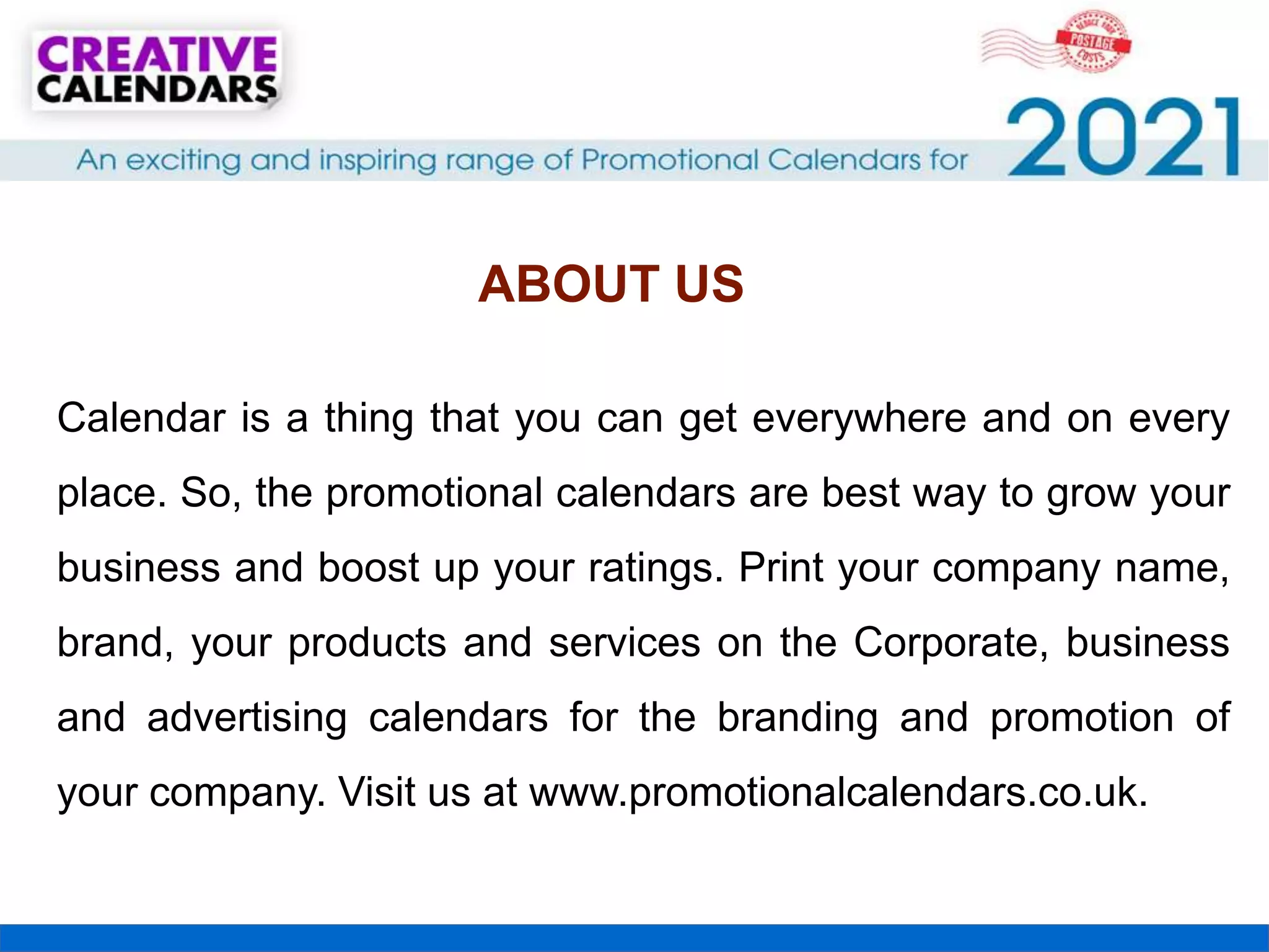 Promotional Calendars | PPT