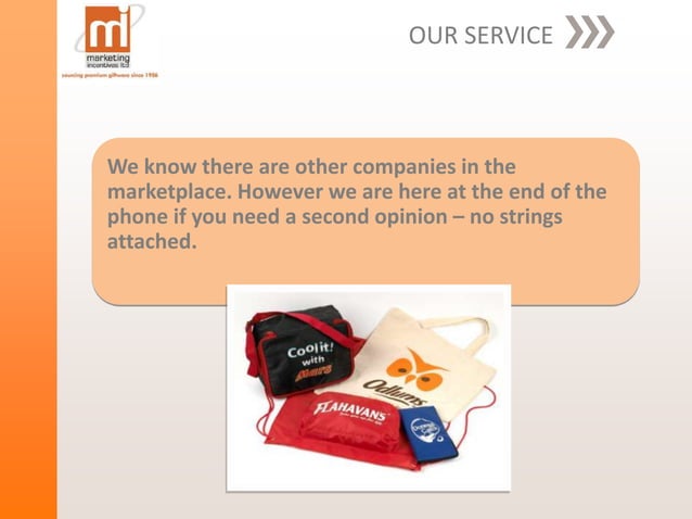 Promotional merchandise presentation | PPT