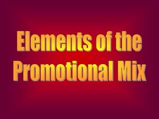 Promotional mix | PPT