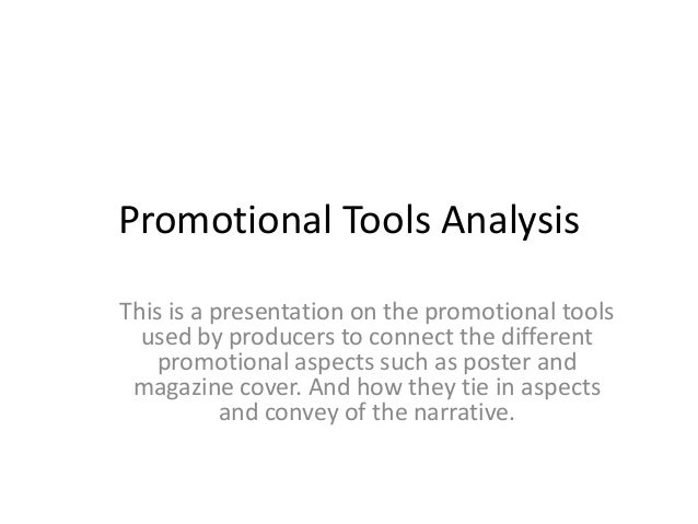 Promotional tools analysis