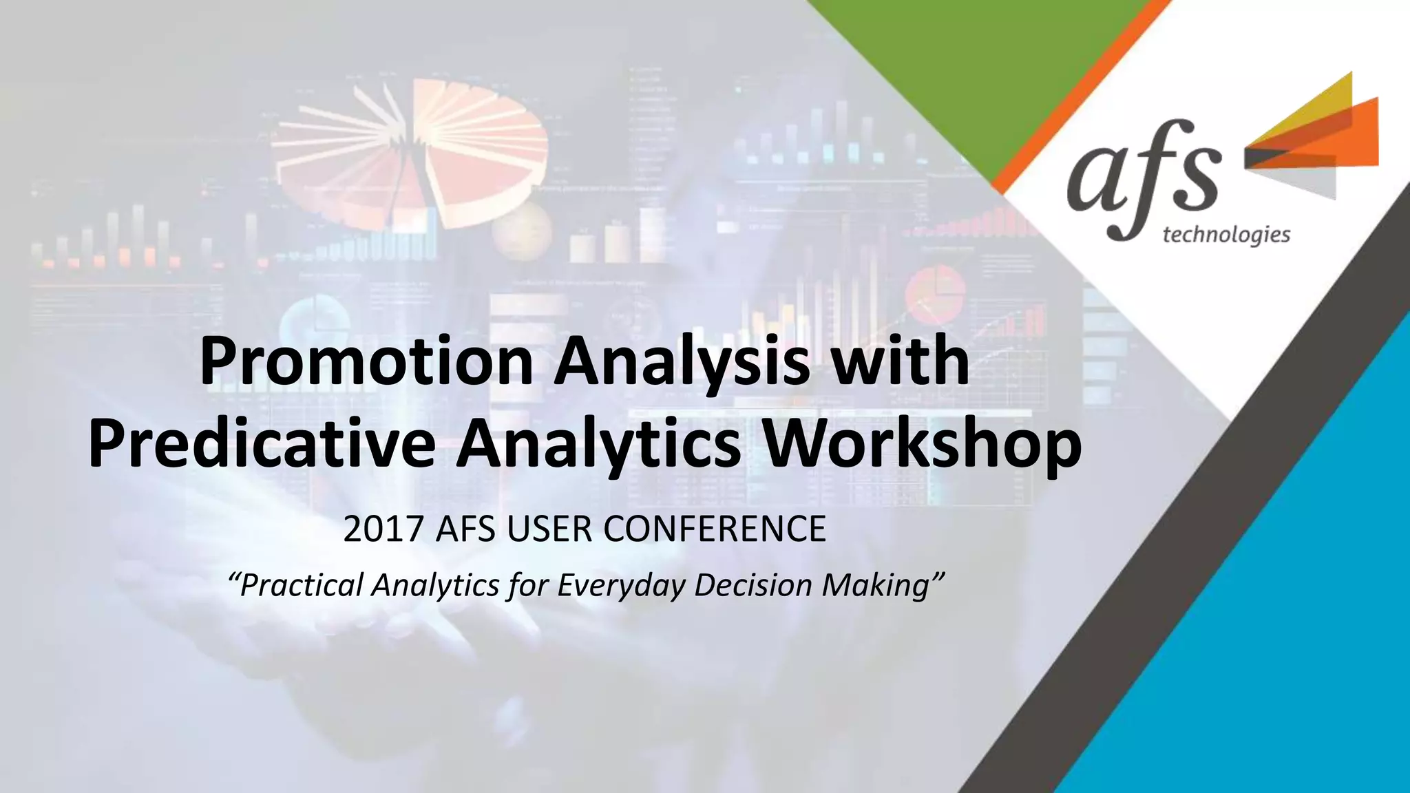 Promotion Analysis with Predicative Analytics Workshop | PPTX | Sales ...
