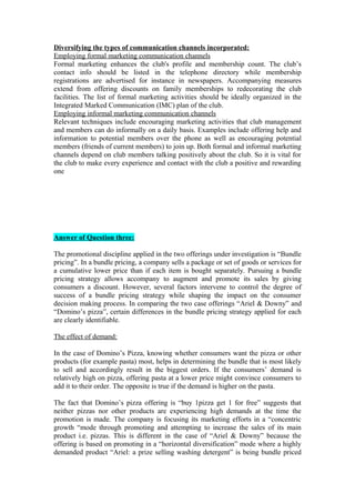 Promotion and Personal Selling Exam Solution | DOC