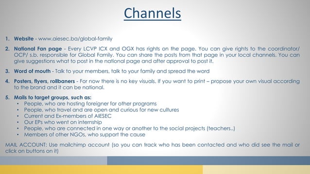 Promotion channels | PPT