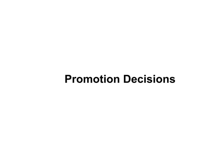 Promotion decisions session 12 | PDF