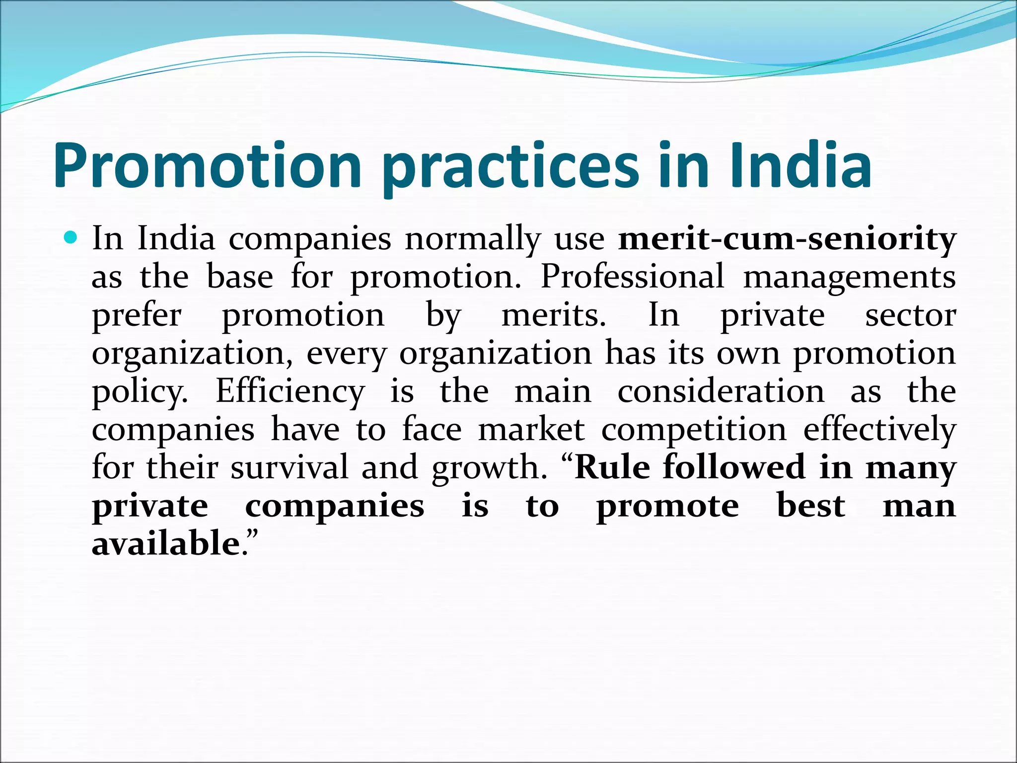 Promotion & Demotion I HRM 202 I Unit 3 I AKTU | PPT