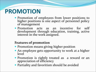 Promotion & Demotion I HRM 202 I Unit 3 I AKTU | PPT