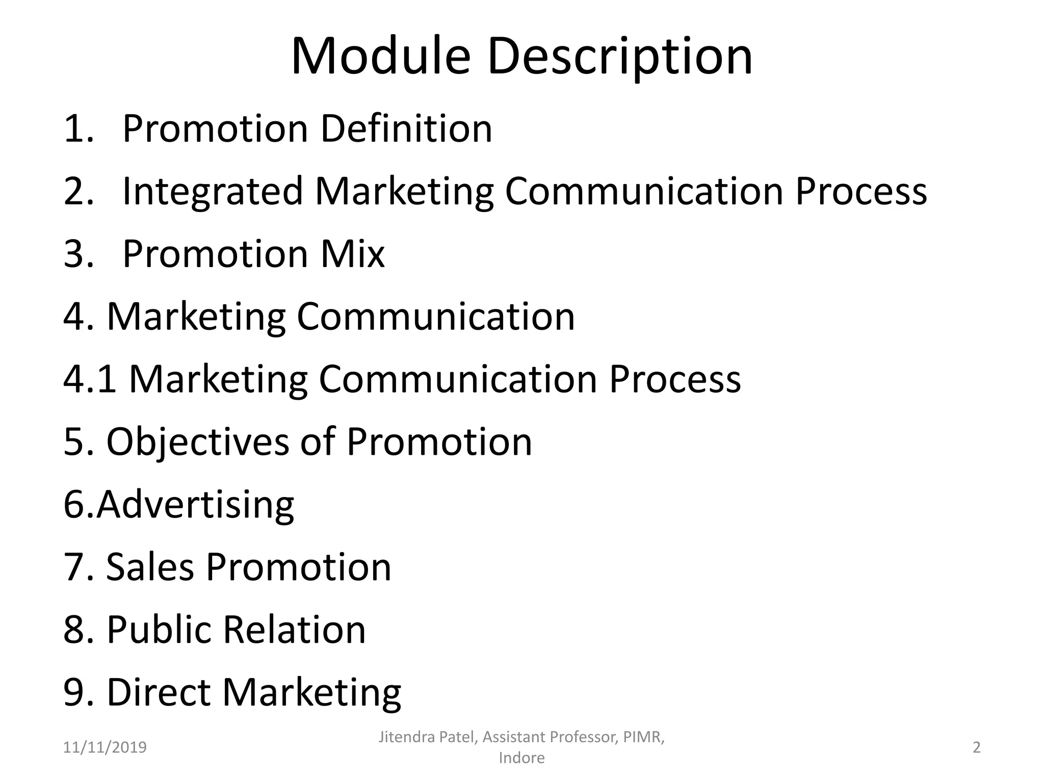 Promotion in marketing | PPTX