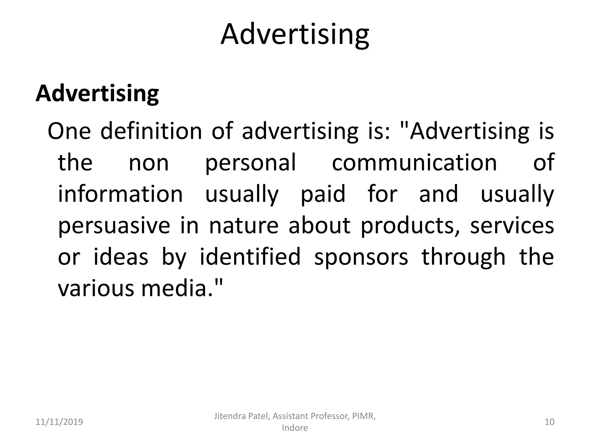 Promotion in marketing | PPTX
