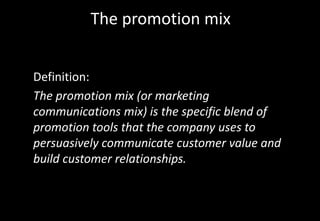 Promotion marknadskommunikation | PPTX